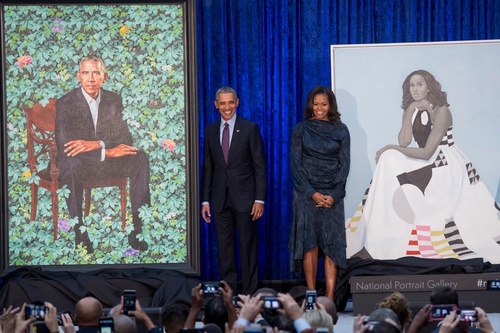 The Obamas' Unconventional Portraits Unveiled at National Portrait ...