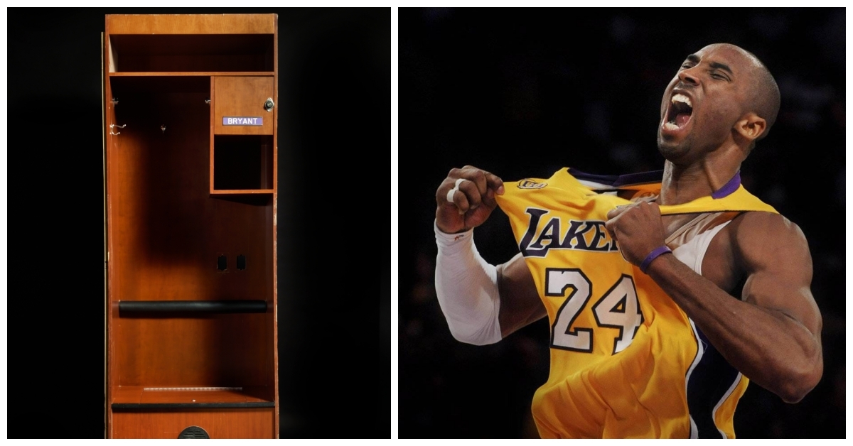 Kobe Bryant's home court locker with the LA Lakers sold for US$2.88 ...