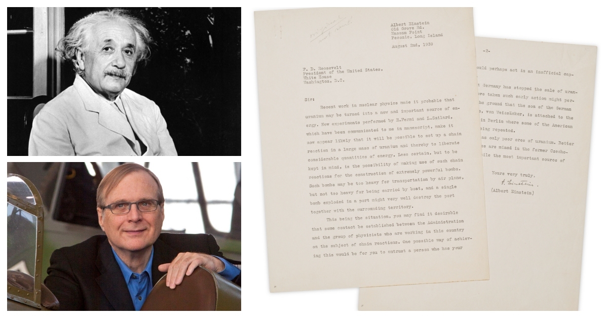 From Paul Allen's collection: Einstein's letter to President FDR on ...